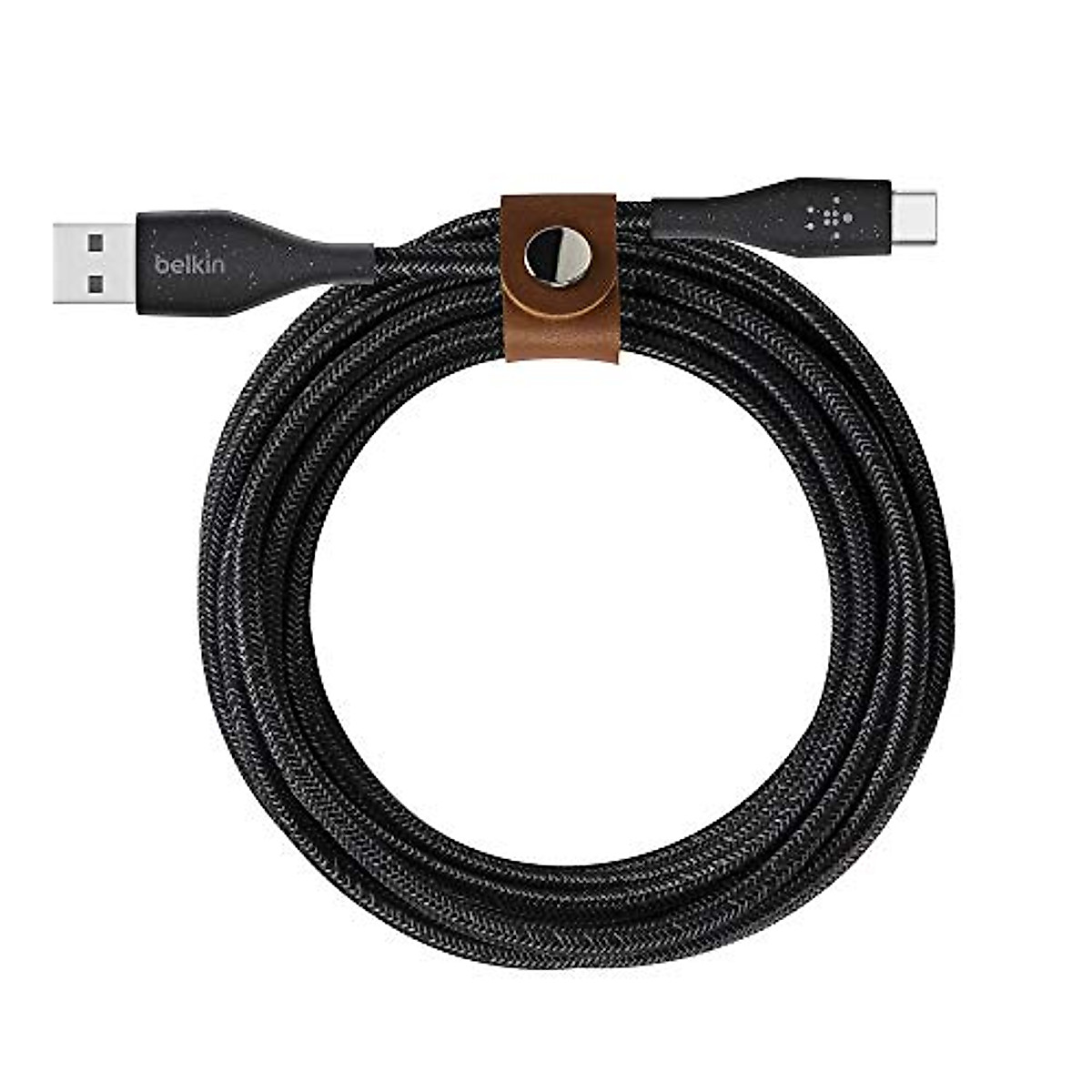 Belkin DuraTek Plus USB-C to USB-A Cable with Strap (Ultra-Strong USB to USB-C Cable/USB Type-C), Black, 6'/1.8m