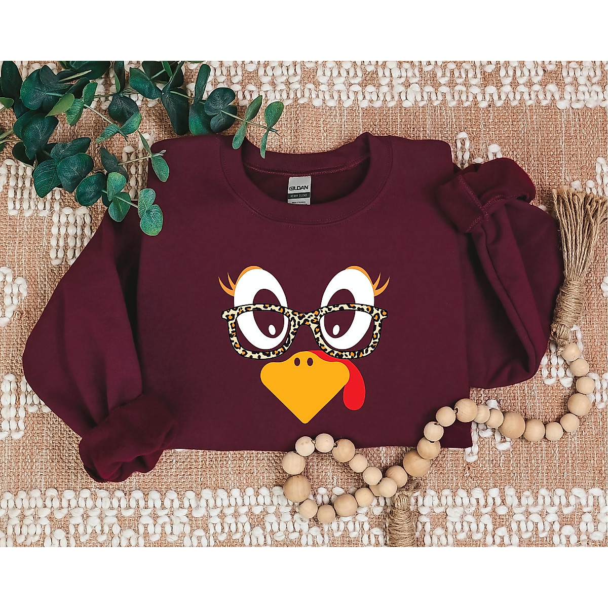 Cute Turkey Thanksgiving Sweatshirt | Thankgsiving Gift Sweater for Women | Funny Thanksgiving & Christmas Shirt