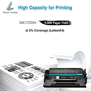 TRUE IMAGE Compatible Toner Cartridge Replacement for HP 26X CF226X 26A CF226A Laserjet Pro M402n M402dn MFP M426fdw M426fdn M426dw M402 M426 Printer Ink High Yield (Black, 2-Pack)