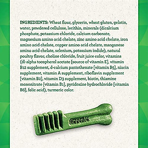 GREENIES Original Large Natural Dog Dental Care Chews Oral Health Dog Treats, 12 oz. Pack (48 Treats)