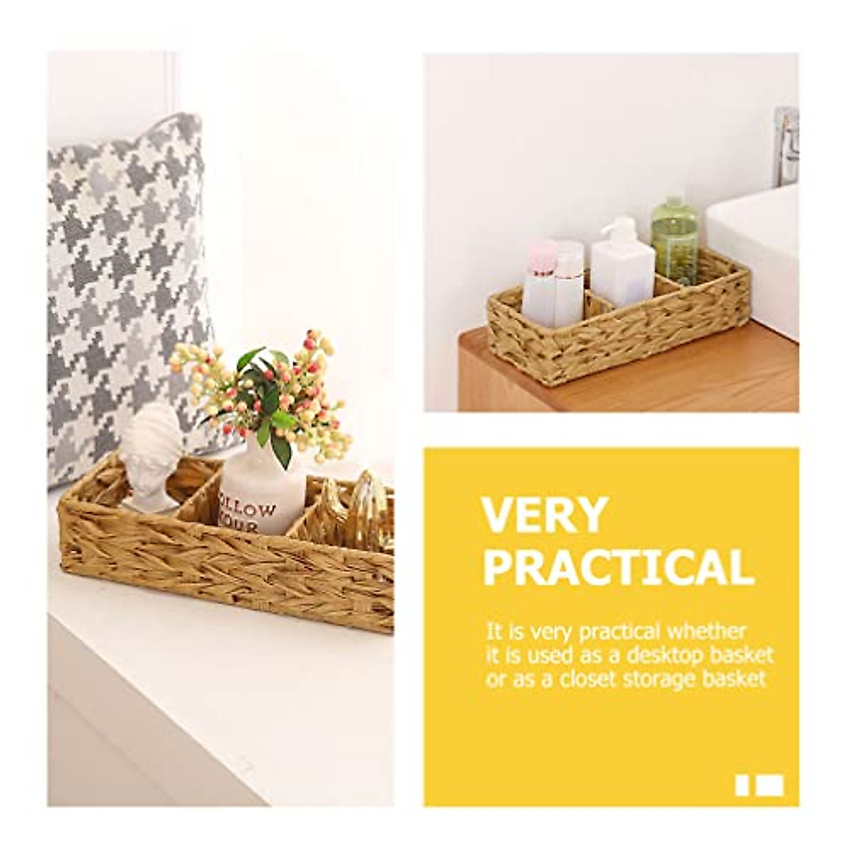 STOBAZA Coffee Station Organizer Coffee Bar Box Countertop Sugar Holder Tea Bag Storage Bin Cosmetics Sundries Organizer Caddy for Home Hotel Restaurant