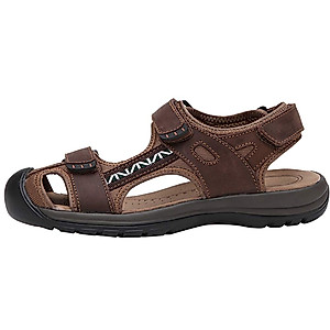 Agowoo Womens Athletic Beach Hiking Closed Toe Sandals Brown 40 8.5 D(M)