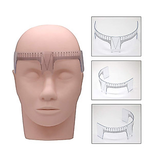 6 Pieces Tattoo Ruler Eyebrow Ruler Nose Positioning Eyebrow Grooming Ruler Reusable Eyebrow Stencil Makeup Microblading Measure