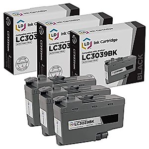 LD Compatible Ink Cartridge Replacements for Brother LC3039BK Ultra High Yield (Black, 3-Pack)