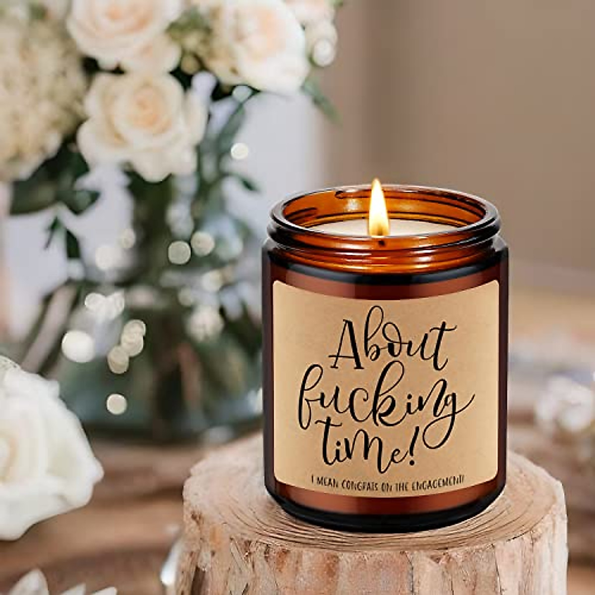 Miracu Mature Engagement Scented Candles - Unique Engagement Gifts for Couples, Fiance, Bride to Be - Funny Engagement Gift for Women, Men - Newly Engaged Gifts for Her, Congrats Engagement Candle