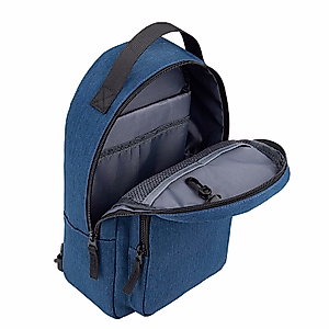 WATERFLY Women's Crossbody Mini Bags: Small Sling backpack with Zipper Pocket Adjustable Strap (Blue)