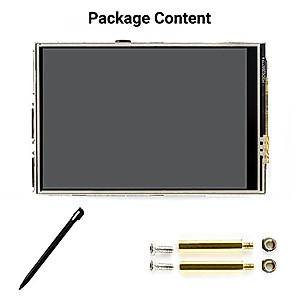 waveshare 3.5inch Resistive Touch Display, Compatible with Raspberry Pi 5/4B/3B/Zero/Zero W/Zero 2W/Pico/Pico W/Pico WH, 480×320, 125MHz High-Speed SPI