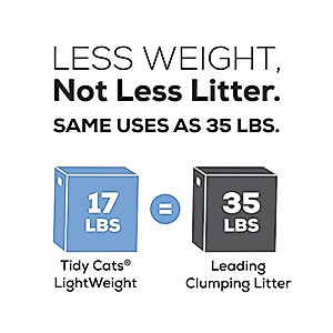 Purina Tidy Cats Low Dust Clumping Cat Litter, LightWeight Free & Clean Unscented, Multi Cat Litter - 17 lb. Box