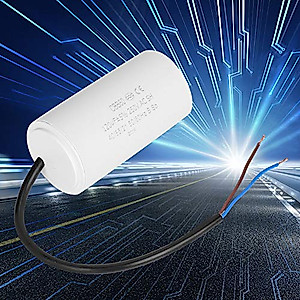 CBB60 Capacitor, 250V AC 120uF 50/60Hz Motor Start Run Capacitor, with Wire , for Air Conditioners, Compressors, Motors