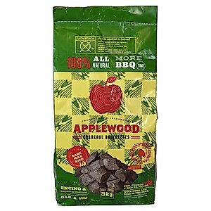 Billy Buckskin Co. Oak & Apple Charcoal Briquettes | Burns Hotter, Longer & Cleaner | 100% Natural Oak & Apple Wood | Prized Flavor Briquettes | Lights Easily | 6.5-Pound Bag