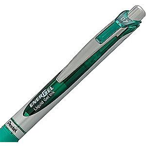 Pentel EnerGel Deluxe RTX Liquid Gel Ink Pen Set Kit, Pack of 3 with 4 Refills (Green - 0.7mm)
