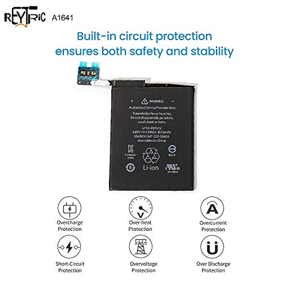 REYTRIC A1641 Replacement Battery Compatible iPod Touch 6 6th Generation gen with Installation Tools 1043mAh 3.83V 3.99Wh 020-00426
