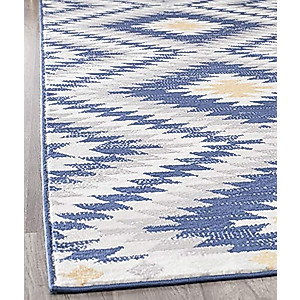 CosmoLiving by Cosmopolitan Amaia Area Rug, 5 ft x 7 ft, Kilim Cadet