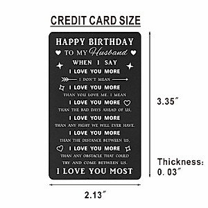 SOUSYOKYO Husband Birthday Card, Whe I Say I Love You Birthday Gifts, Happy Husband Bday Gifts from Wife