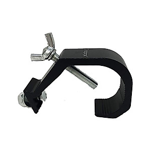 DragonX 4 pack Heavy Duty 66 lb Aluminum Alloy Stage Lighting Black C Clamp Mounting Truss Bracket Hook Clamp for DJ Projector Par Spotlight Moving Head Light Pole Mount Ideal for Truss Clamps DJ