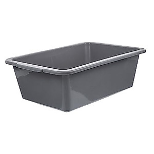 FONDOTIN White Boxes Plastic Organizer Box Plastic Storage Bins Grey Commercial Bus Box Bus Tub Commercial Plastic Bus Box Storage Box Storage Basket Sink Tub Wash Basin Storage Tub
