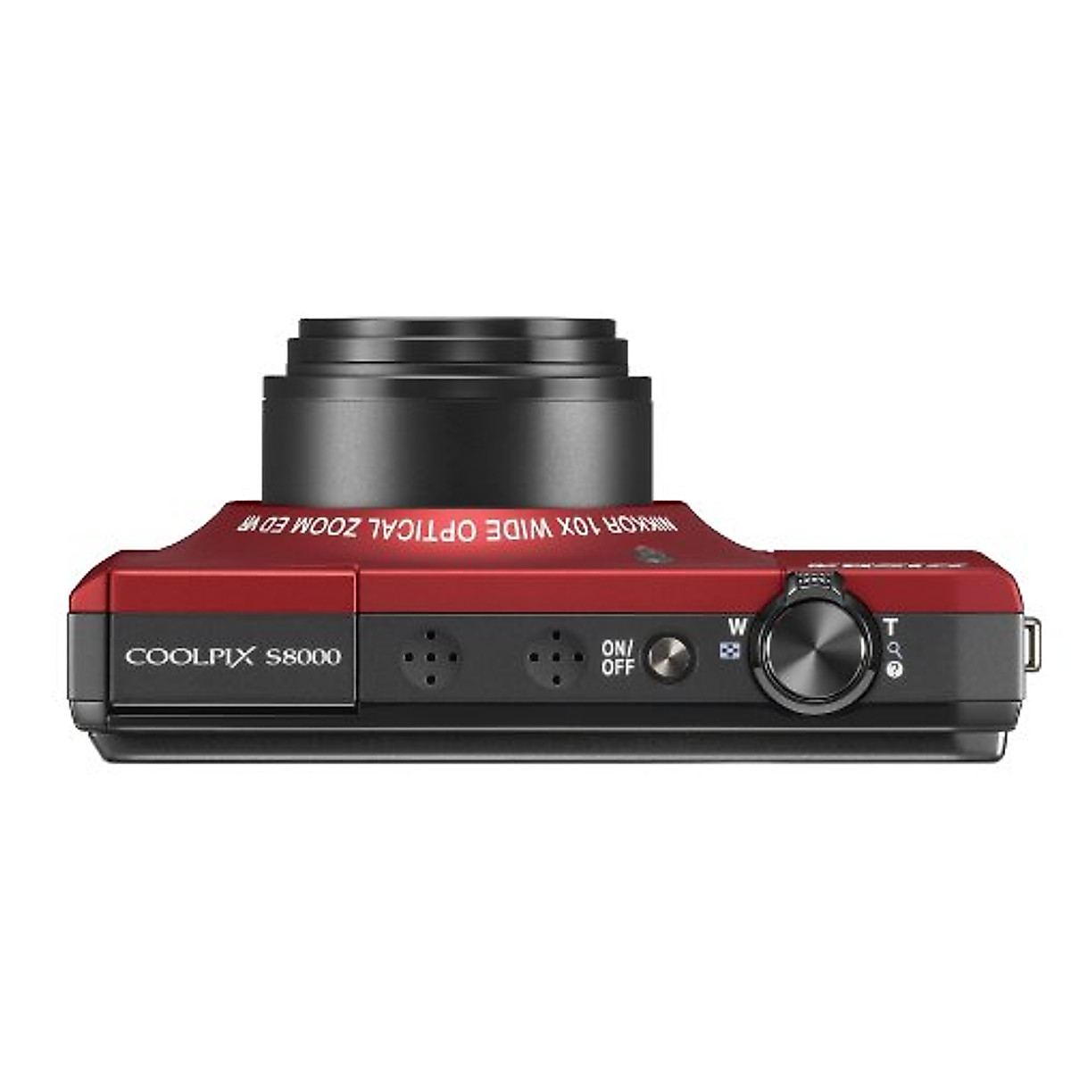 Nikon Coolpix S8000 14.2 MP Digital Camera with 10x Optical Vibration Reduction (VR) Zoom and 3.0-Inch LCD (Red)