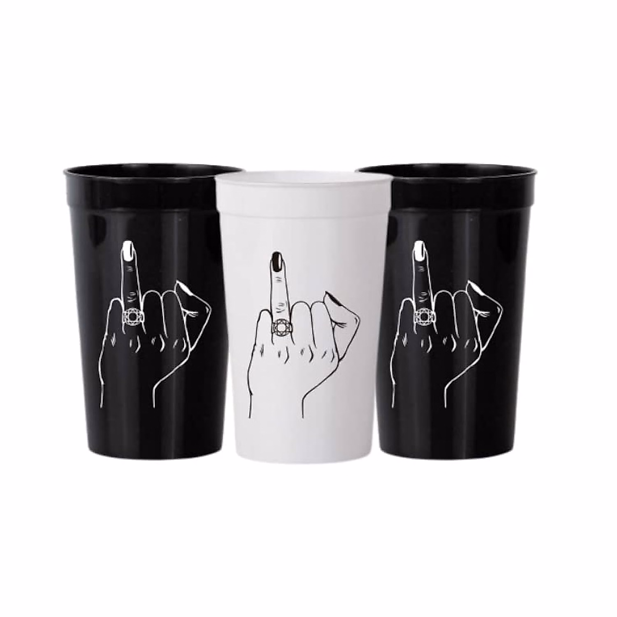 Bach Bride Bachelorette Party Decorations Ring Finger Reusable Cups - 12 Stadium Cups | Bridal Shower Gift, Bridesmaid Favors