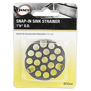 Danco 80064 9D000 1-7/8 Snap-In Sink Strainer, Chrome, Brass, Pack of 1