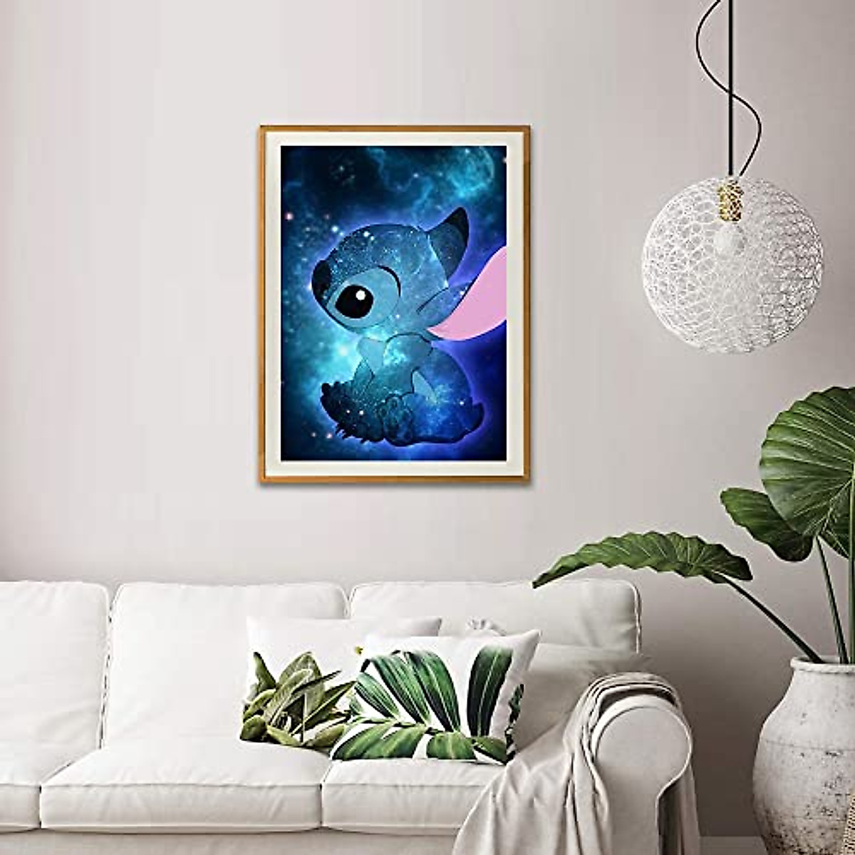 FILASLFT Stitch Diamond Painting, Diamond Art Stitch, Diamond Painting Kits for Adults, Diamond Painting Stitch Gem Art Craft DIY Home Wall Decor 12 x 16 inch (Galaxy Stitch Diamond Painting)
