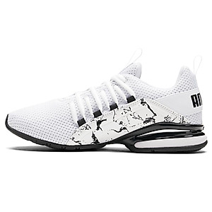 PUMA Womens Axelion Marble Training Sneakers Shoes - White - Size 8 M