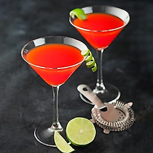 PARACITY Martini Glasses Set of 2, Coupe Glasses, Hand Blown Premium Martini Glasses, Perfect for Cocktails, Martinis, Margaritas, Parties, Catering Boxes and Gifts(8 OZ/240ML)