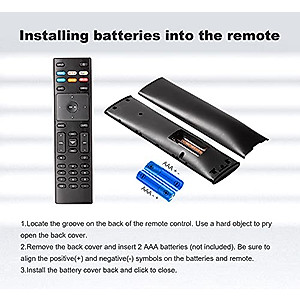 Universal Remote-Control for Vizio Smart-TV, Remote-XRT136-Replacement Compatible with LED LCD HDTV 4K UHD and More TVs …