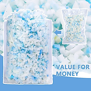 Yizzvb Shredded Foam Fill Memory Compression Packing Foam Comforter Pillow Cushions, Bean Bag, Chair Cover, Sofa, Pet Dog Bed, Plush Dolls and DIY Crafts Foam Fill (600g)
