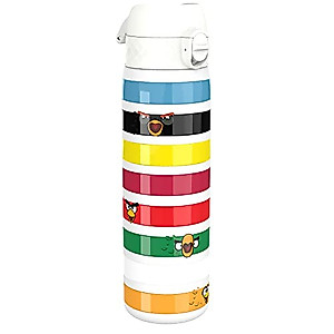 Ion8 Leak Proof Angry Birds Water Bottle, Stainless Steel, Ring Faces, 600ml (20oz)