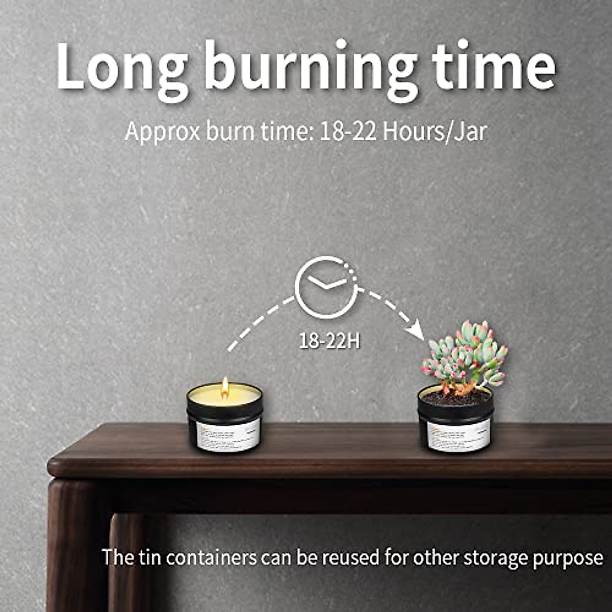 Flower & Wood Scented Candles Gift Set of 7 & 6 Pack Bulk