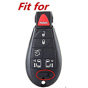 KAWIHEN Keyless Entry Remote Fob Skin Replacement for Chrysler 300 T&C, Dodge Charger Challenger Grand Caravan Ram 1500 2500 3500 4500 Jeep Commander Grand Cherokee M3N5WY783X IYZ-C01C 267F-5WY783X