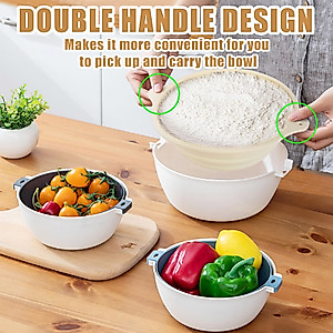 Silicone Banneton Bread Proofing Basket Set Of 2 -Sourdough Bread Baking Supplies, 9 Inch Round & 10 Inch Oval Foldable Bread Bowls, bread basket For Proofing Baskets With Essential Tools - Beige