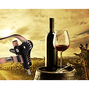 Wine Opener Corkscrew Set - Foil Cutter and Extra Screwpull Wine Opener, Heavy Duty Corkscrew Wine Opener - Military Grade Material, Unlike Other Wine bottle Openers This Does Not Break