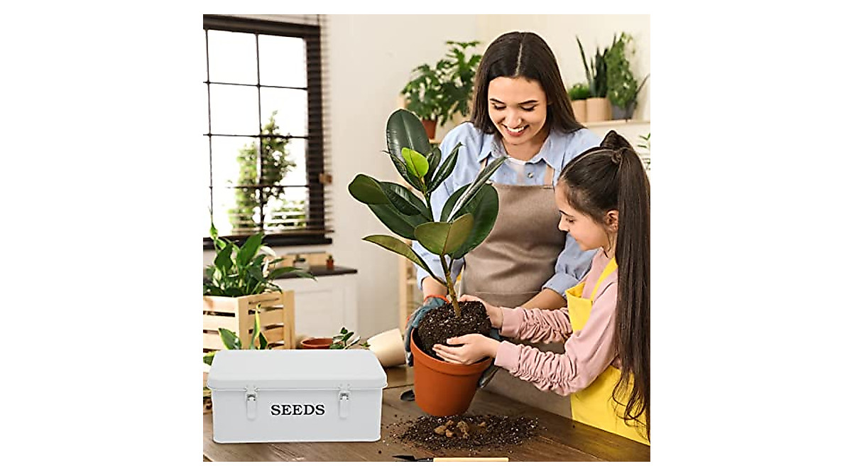 Xbopetda Metal Seed Saving Box | Seed Storage Organizer