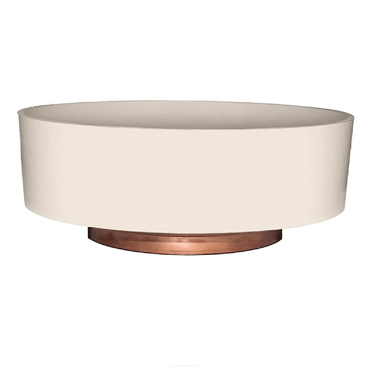 The HC Companies 6 Inch Round Capri Succulent Pot - Decorative Indoor Plastic Planter with Drainage, Vanilla Bisque