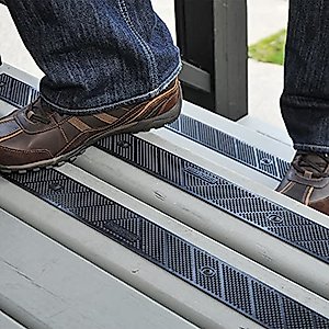 GripStrips Anti-Slip Treads - 8 Pack, Black (32" x 2") - Outdoor Non-Slip Tread Strips - Waterproof Safety Traction Strips for Stairs, Ramps, Boats, Ladders, Wood, Concrete, Metal, Composite