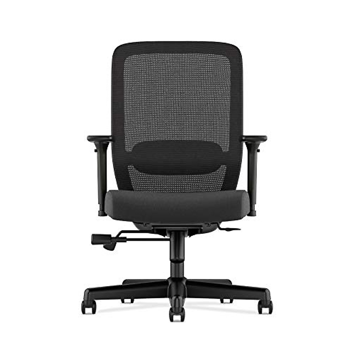 HON Exposure Mesh Task Computer Chair with 2-Way Adjustable Arms for Office Desk, Black (HVL721), Back