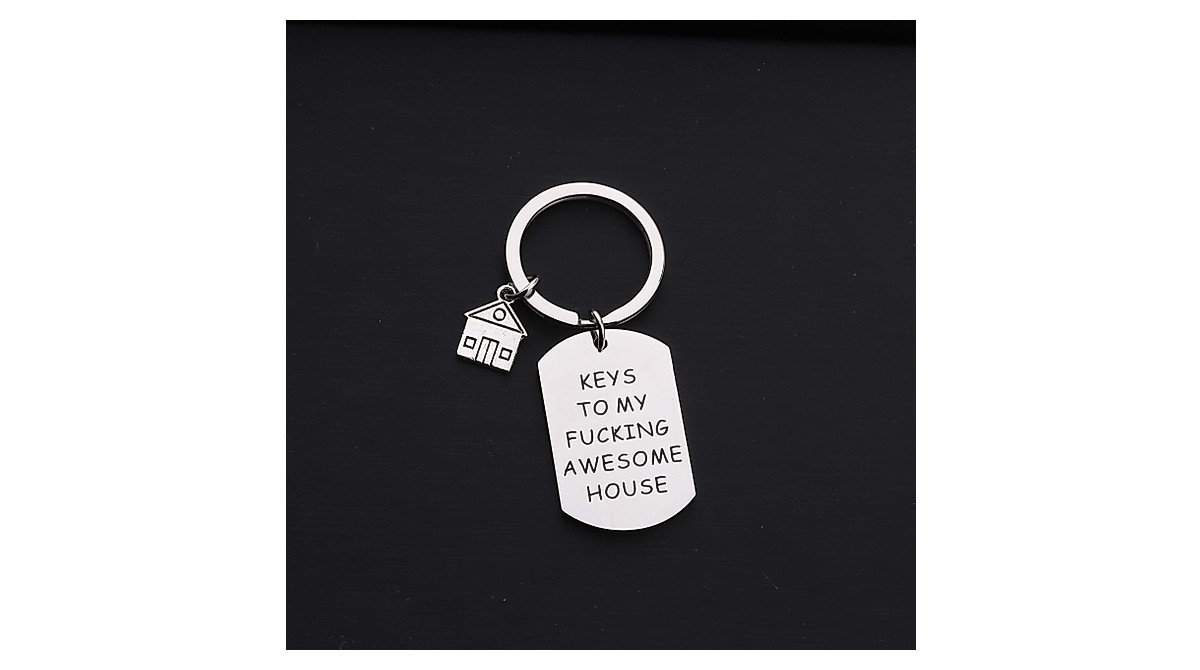 Unique Housewarming Keychain - Keys to My Awesome House Gift