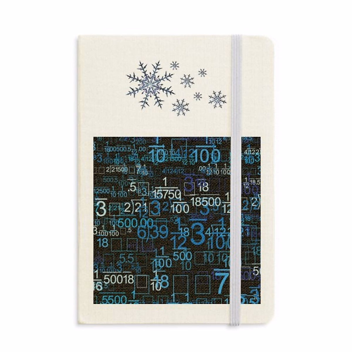 Digital Decimal Illustration Science Technology Notebook Thick Journal Snowflakes Winter