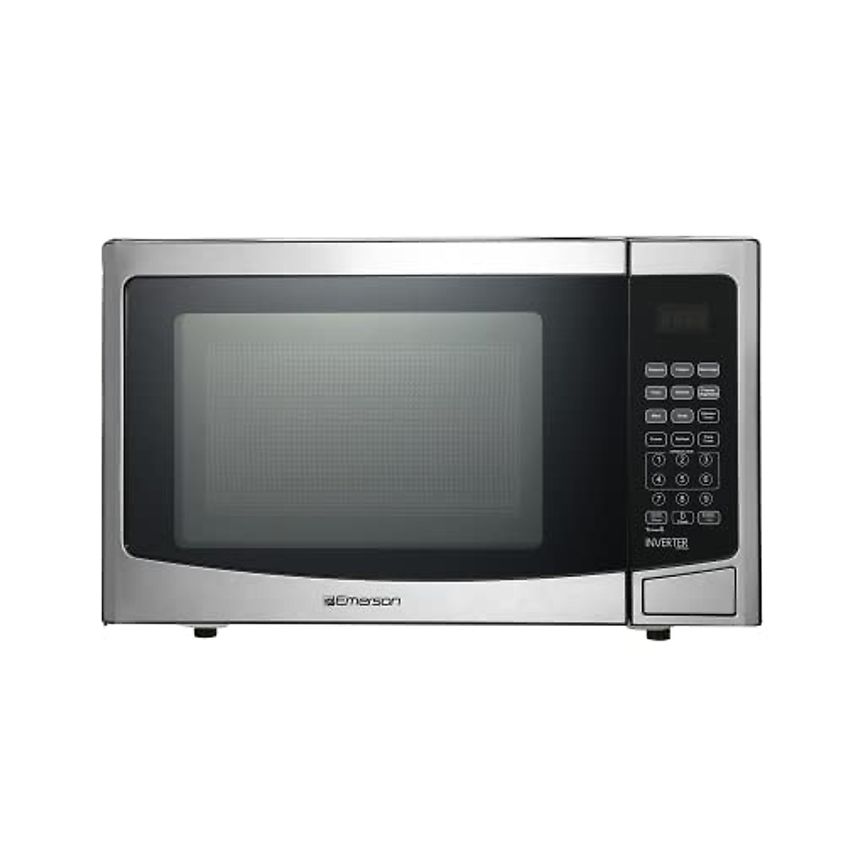 Emerson Radio MWI1212SS 1.2 Cu. Ft. 1000W Microwave Oven with Inverter Technology Stainless Steel Countertop/Built-in Design for Easy and Efficient Cooking
