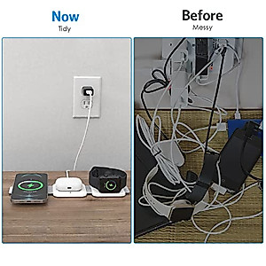 Criacr 3 in 1 Magnetic Foldable Wireless Charger, Wireless Charging Station for Travel, Compatible with iPhone 14/Pro/Max/Plus/13/12, Apple Watch, AirPods Pro