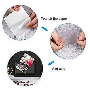 Self-Adhesive Business Card Pockets with Top Open for Loading, Card Holder for Organizing and Protecting Your Cards or Photos, Crystal Clear Plastic (3.7 x 2.3 Inches, 30 Packs)