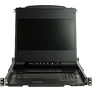 StarTech.com Dual Rail Rackmount KVM Console HD 1080p - Single Port DVI/VGA KVM w/17" LCD Monitor for Server Rack - Fully Featured 1U LCD KVM Drawer w/Cables - USB Support - 44230 MTBF (RKCOND17HD)