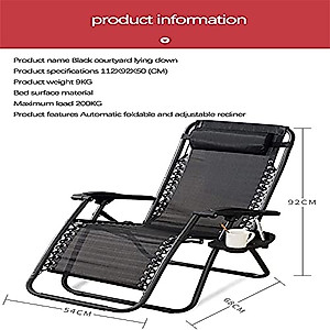 MKYOKO Outdoor Relax Chair,Outdoor Folding Sun Lounger for Lunch with Cup Holder, Zero Gravity Terrace Folding Desk Beach Lounger