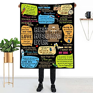 tgruihm Gifts for Husband, Husband Gifts from Wife, Funny Husband Blanket, Husband Birthday Gift Ideas, for Husband Super Soft Cozy Flannel Throw Blanket 50"x 60"