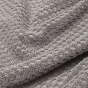 Amazon Basics Odor Resistant Textured Hand Towel, 16 x 26 Inches - 6-Pack, Dark Gray