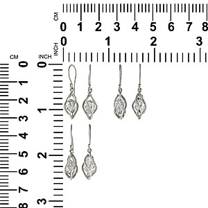 Starborn Sterling Silver cage set natural Herkimer Diamond Quartz Earrings