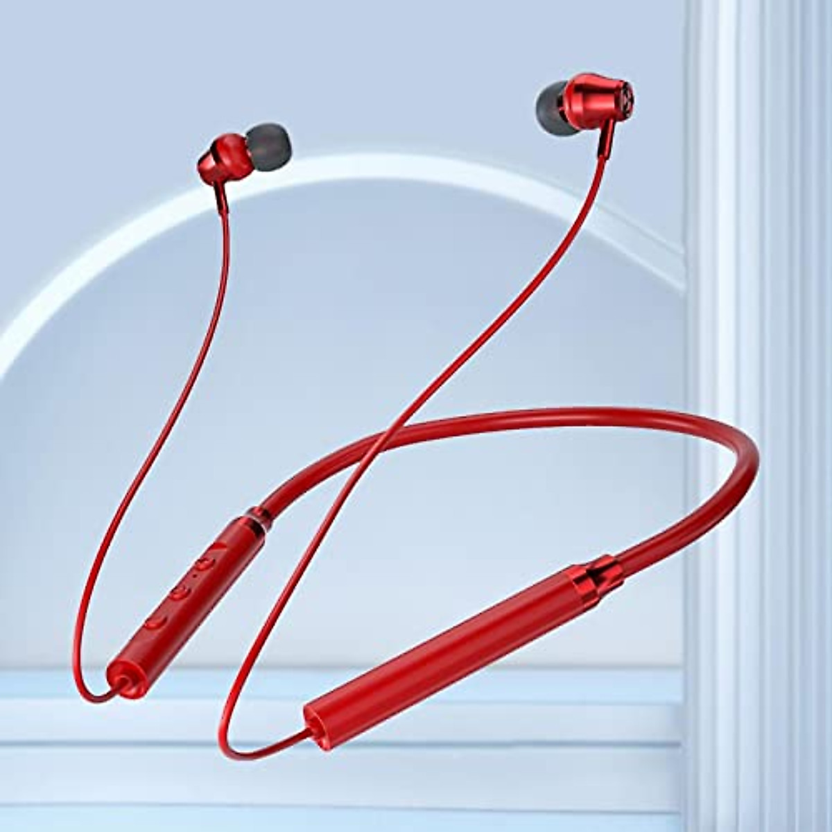 A03 Wireless Bluetooth 5.0 Neck Hanging Earphones Fashion in-Ear Sport Headphones, Button Control Volume Sound Effect