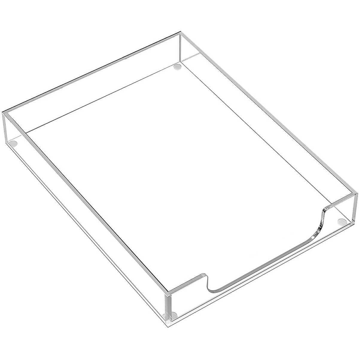 MaxGear Acrylic Letter Tray Letter Organizer Desk Tray Paper Tray Document Tray File Tray File Organizer for Magazines/Folders/Notebooks/Stationery/Desk Accessories, Clear