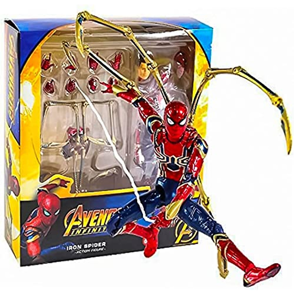 6-inch Spiderman Action Figures，Spiderman Toy，No Way Home Marvel Iron Spider Spiderman All Joints Movable Collectible Best Gift for Kids PVC Action Figures Assembling Toys